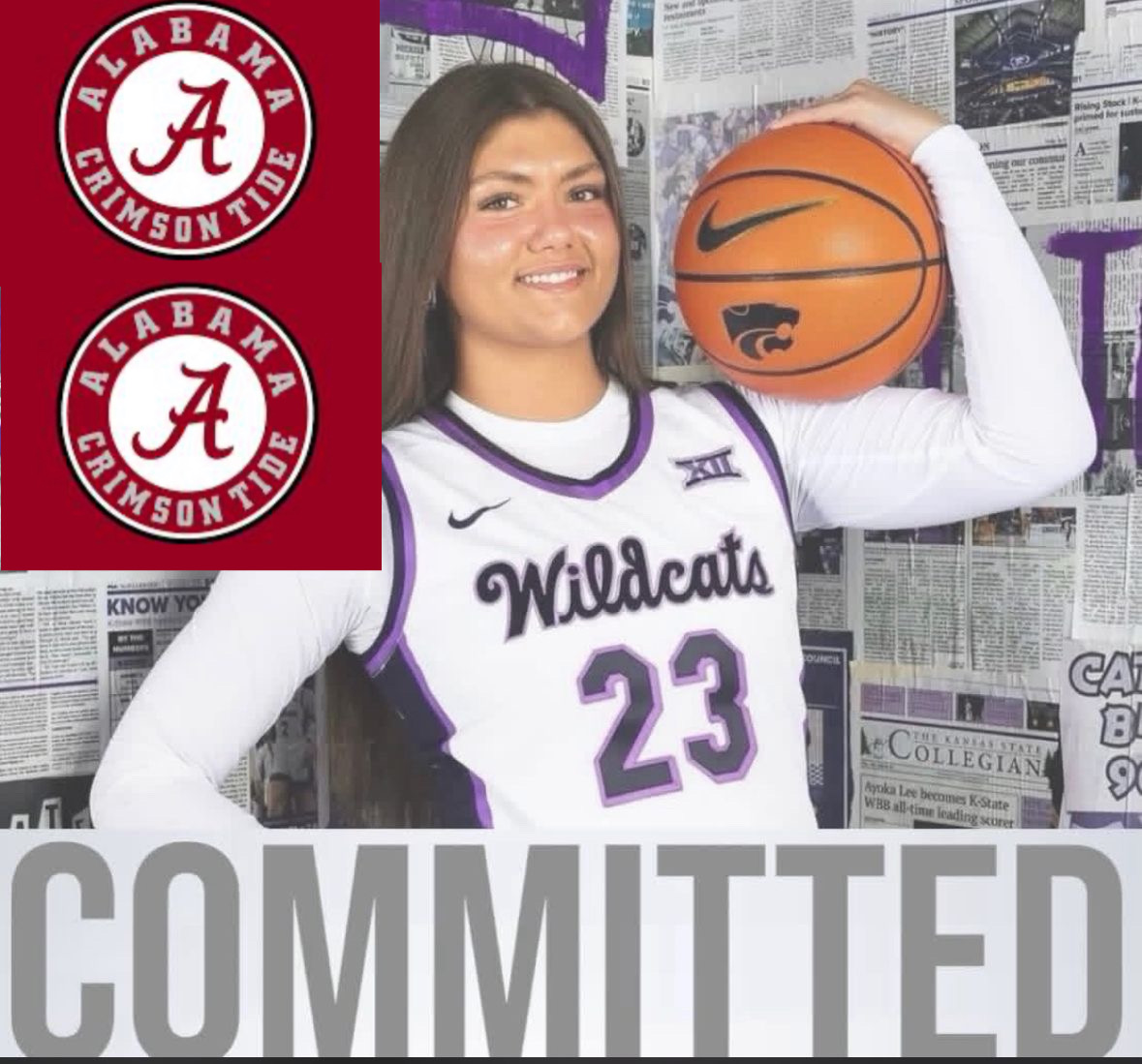 JUST IN: The Alabama pick up commitment from Kansas State transfer ...